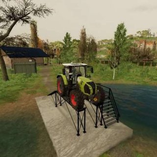 Large Service Ramp with Balcony v1.0 FS22 Mod | Farming Simulator 22 Mod