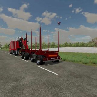 Lizard Short Timber Trailer v1.0 FS22 Mod | Farming Simulator 22 Mod