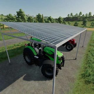 Metal Shed With Solar Panels v1.0 FS22 Mod | Farming Simulator 22 Mod
