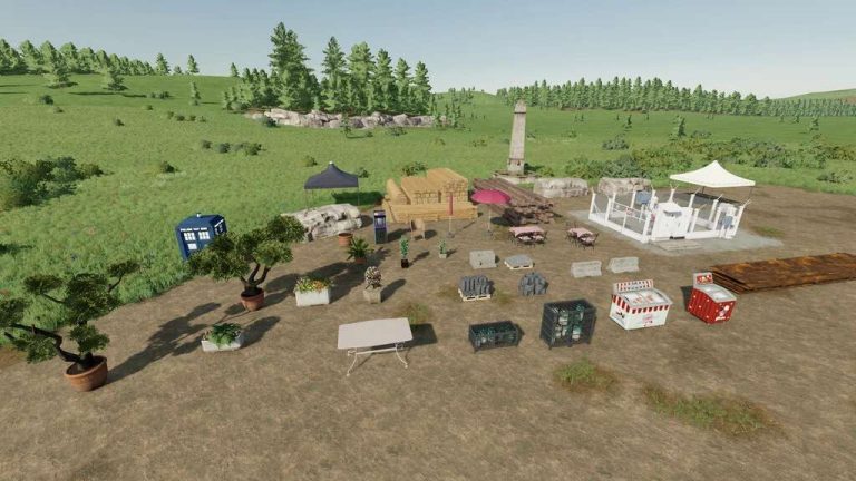 Placeable Objects Pack v1.0 FS22 Mod | Farming Simulator 22 Mod