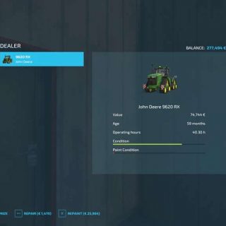 Repair And Paint Settings v1.0 FS22 Mod | Farming Simulator 22 Mod