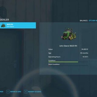 Repair And Paint Settings v1.0 FS22 Mod | Farming Simulator 22 Mod