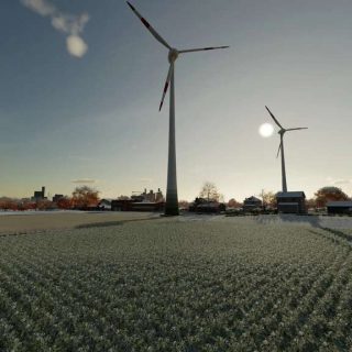 Wind Turbine Package v1.0 FS22 Mod | Farming Simulator 22 Mod