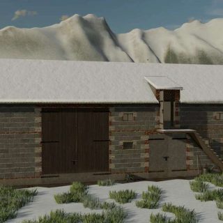 Barn With Garage v1.0 FS22 Mod | Farming Simulator 22 Mod