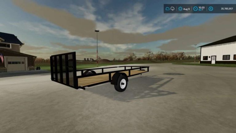 Big Tex Utility Trailer Converted v1.0 FS22 Mod | Farming Simulator 22 Mod