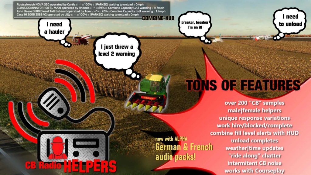CB Radio Helper v1.0.2 FS22 Mod | Farming Simulator 22 Mod