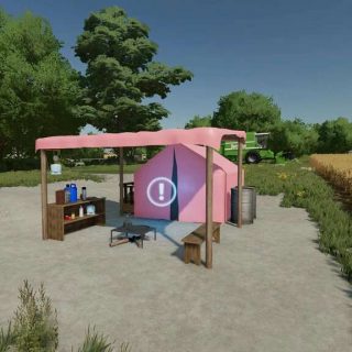 Pioneer Tent v1.0 FS22 Mod | Farming Simulator 22 Mod