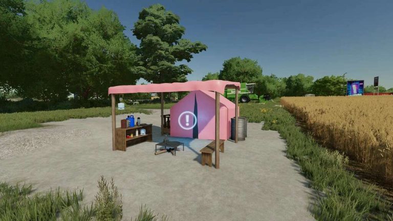 Pioneer Tent v1.0 FS22 Mod | Farming Simulator 22 Mod
