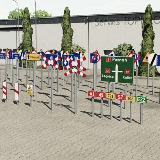 Polish Road Signs v1.0 FS22 Mod | Farming Simulator 22 Mod