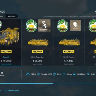 Ropa Pack v2.0 FS22 Mod | Farming Simulator 22 Mod