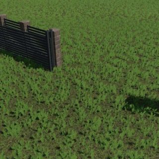 Rustic Brick And Metal Fence v1.0 FS22 Mod | Farming Simulator 22 Mod