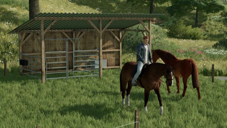 Small Horse Pasture v1.0 FS22 Mod | Farming Simulator 22 Mod