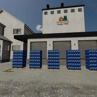 Sugar factory with empty pallets v1.0 FS22 Mod | Farming Simulator 22 Mod