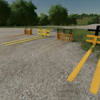 Wheel Loader Long Forks Pack v1.0 FS22 Mod | Farming Simulator 22 Mod