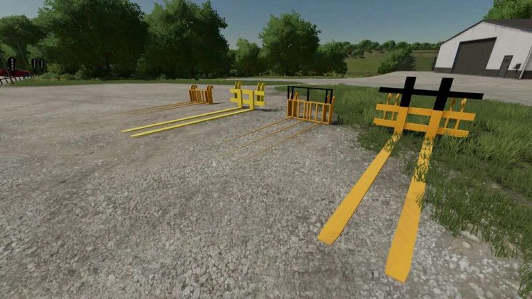 Wheel Loader Long Forks Pack v1.0 FS22 Mod | Farming Simulator 22 Mod