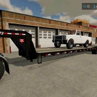 40FT PJ Gooseneck Trailer Converted v1.0 FS22 Mod | Farming Simulator ...