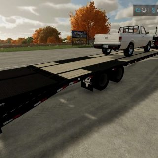 40FT PJ Gooseneck Trailer Converted v1.0 FS22 Mod | Farming Simulator ...