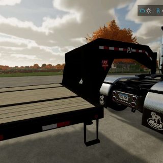 40FT PJ Gooseneck Trailer Converted v1.0 FS22 Mod | Farming Simulator ...