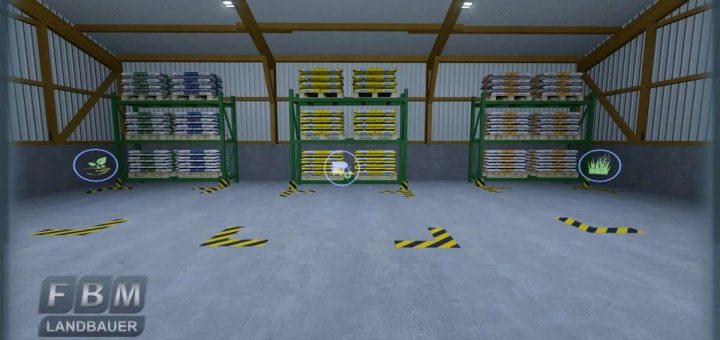 Placeable pallet rack v1.3 FS22 - Farming Simulator 22 Mod | FS22 mod