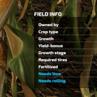Crop Growth Stage Info v1.1 FS22 Mod | Farming Simulator 22 Mod
