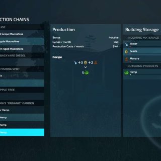 Homegrown Hemp Production V2.0.0.1 FS22 Mod | Farming Simulator 22 Mod