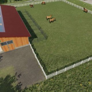 Horse Stable With Paddocks v1.0 FS22 Mod | Farming Simulator 22 Mod