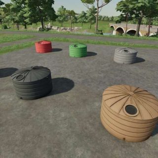 Liquid Storage Tank Pack v1.0 FS22 Mod | Farming Simulator 22 Mod