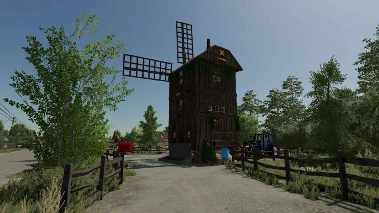 Old Grain Mill v1.0 FS22 Mod | Farming Simulator 22 Mod