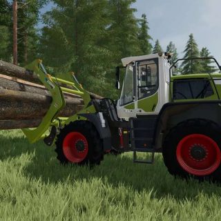 TimbeRRR Jaw Wheel Loader Log Fork v1.0 FS22 Mod | Farming Simulator 22 Mod