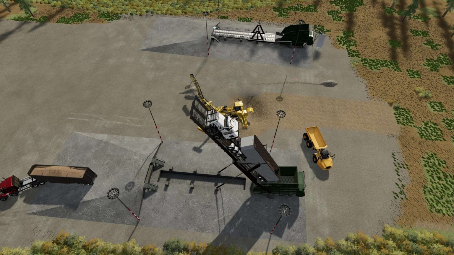 Woodchip Selling Dump Ramp and Silo Pack with trailer v1.0 FS22 Mod ...