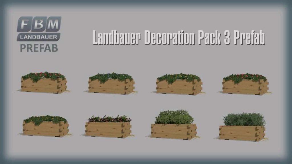 Farmer Decoration Pack 3 Prefab v1.0 FS22 Mod | Farming Simulator 22 Mod