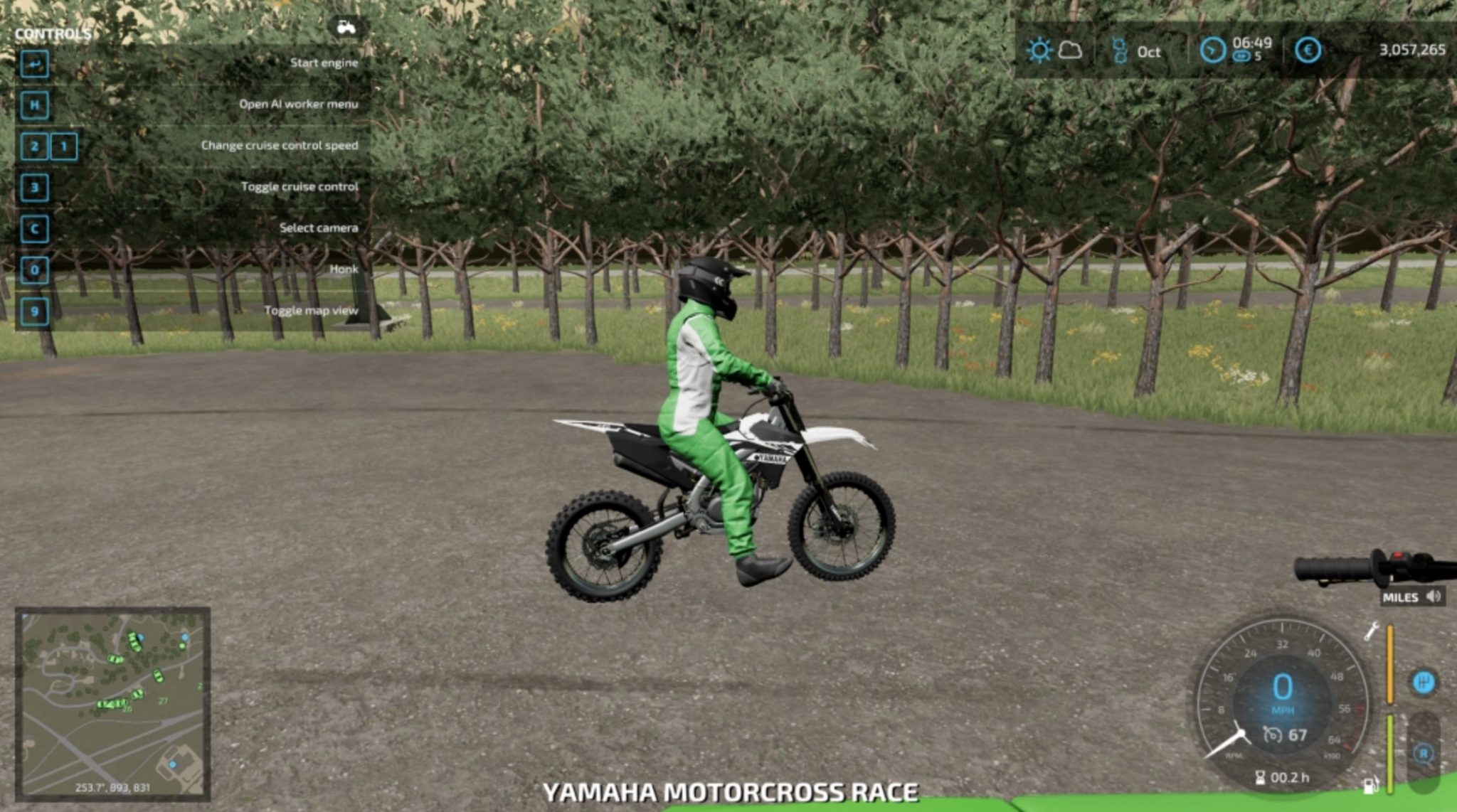 Yamaha YZ 250 V1.0 FS22 Mod | Farming Simulator 22 Mod