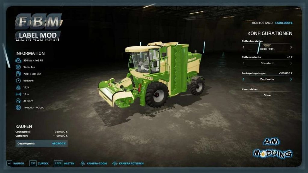 BigM with PTO shaft v1.0 FS22 Mod | Farming Simulator 22 Mod