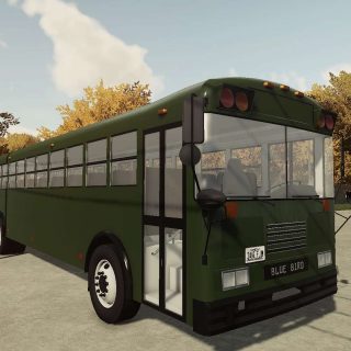 Blue Bird School Bus V1.0 FS22 Mod | Farming Simulator 22 Mod