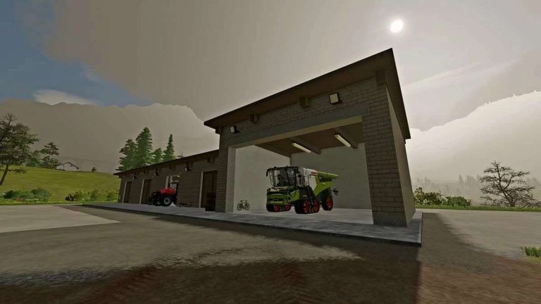 Brick garage v1.0 FS22 Mod | Farming Simulator 22 Mod