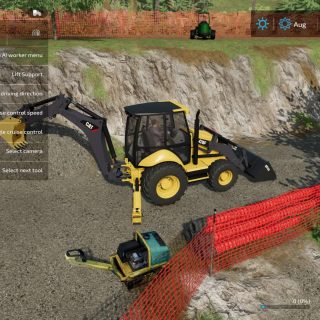 CAT 420F BACKHOE LOADER V1.0.1 FS22 Mod | Farming Simulator 22 Mod