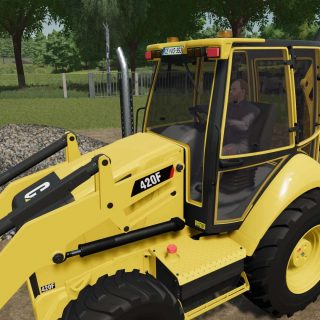 CAT 420F BACKHOE LOADER V2.0 FS22 Mod | Farming Simulator 22 Mod