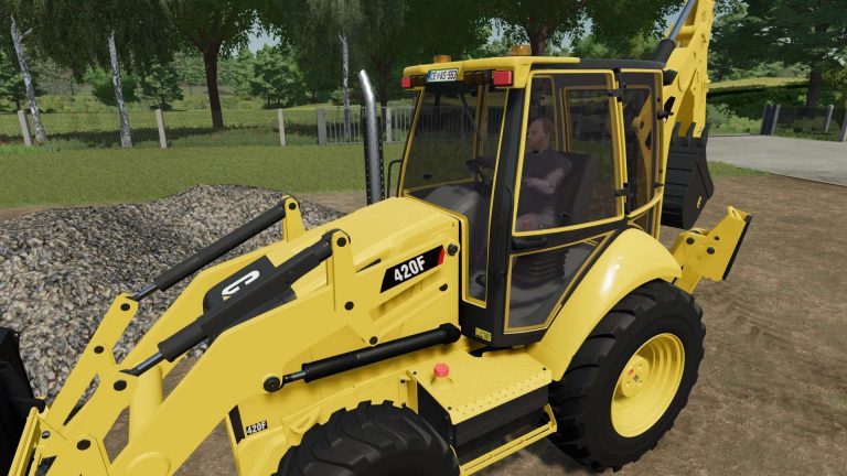 CAT 420F BACKHOE LOADER V2.0 FS22 Mod | Farming Simulator 22 Mod