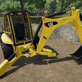 CAT 420F BACKHOE LOADER V2.0 FS22 Mod | Farming Simulator 22 Mod