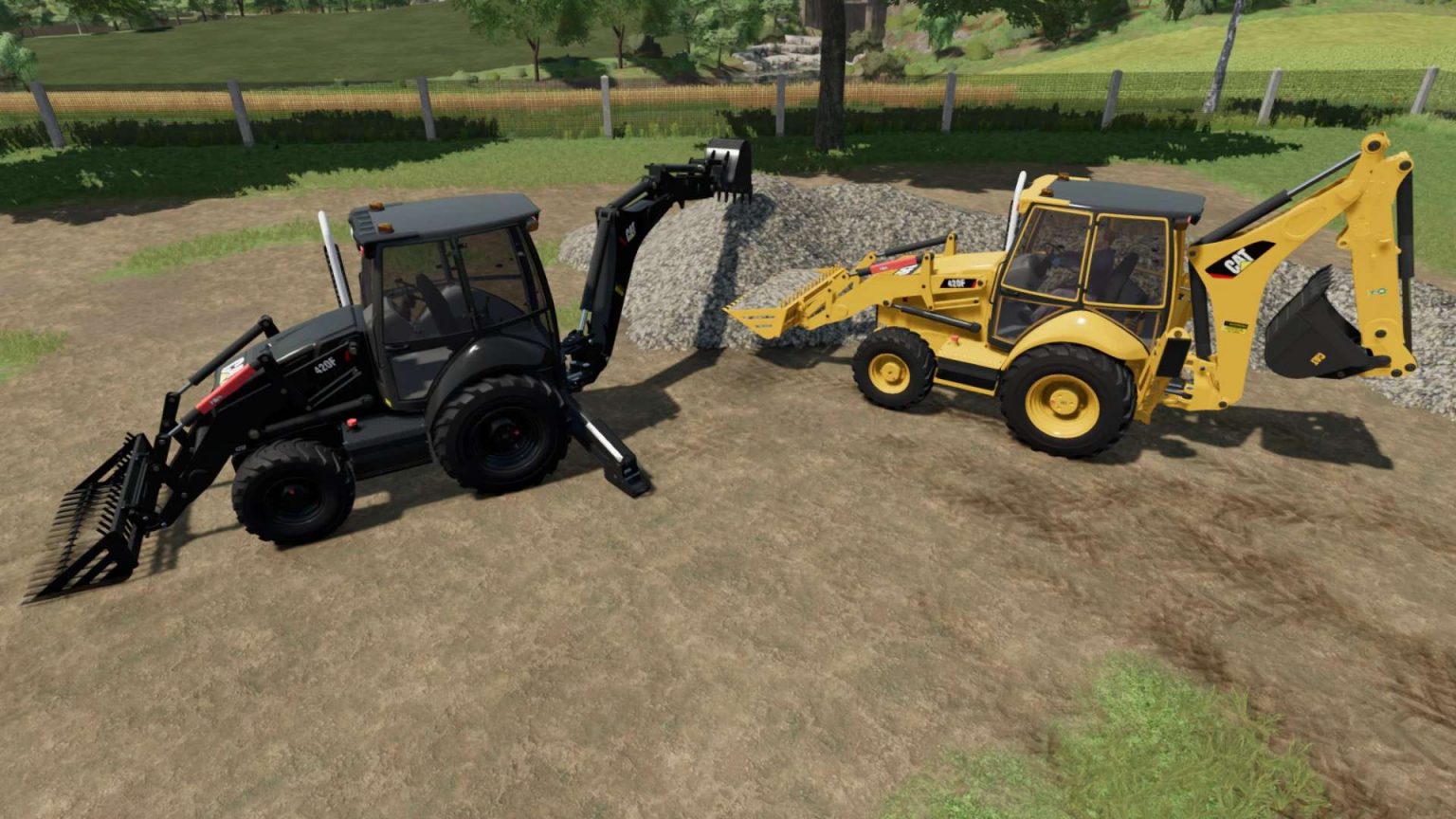 CAT 420F BACKHOE LOADER V2.0.1 FS22 Mod | Farming Simulator 22 Mod