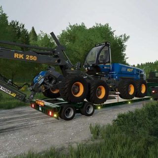 Lowloader With 16 Wheels v1.0 FS22 Mod | Farming Simulator 22 Mod