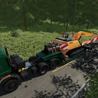 Lowloader With 16 Wheels v1.0 FS22 Mod | Farming Simulator 22 Mod