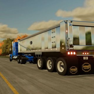 MAC Tri-Axle End Dump Trailer v1.0 FS22 Mod | Farming Simulator 22 Mod