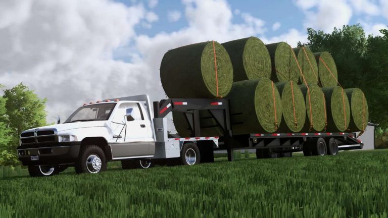 PJ Gooseneck Trailer v1.0 FS22 Mod | Farming Simulator 22 Mod