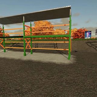 Placeable Outdoor Storage Shelf v1.0 FS22 Mod | Farming Simulator 22 Mod