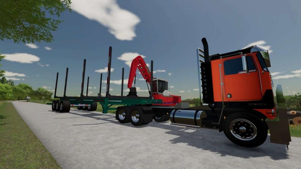 Short Long Log Trailer v1.0 FS22 Mod | Farming Simulator 22 Mod