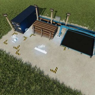 Stationary Woodchipper v1.0 FS22 Mod | Farming Simulator 22 Mod