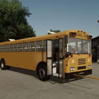 Autobus Cabover Blue Bird v1.0 FS22 Mod | Farming Simulator 22 Mod