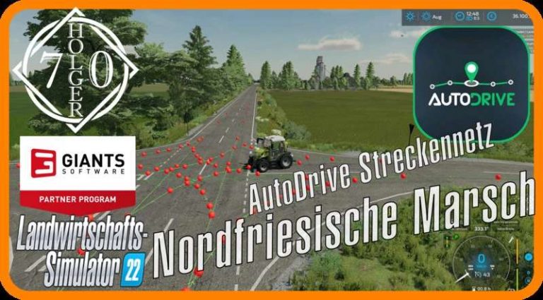 AutoDrive NF march 4-way route network FS22 v1.9 FS22 Mod | Farming ...