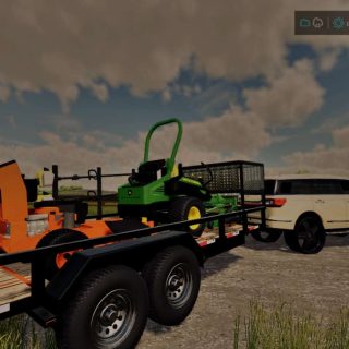 Big Tex 24ft Lawn Care Trailer v1.0 FS22 Mod | Farming Simulator 22 Mod
